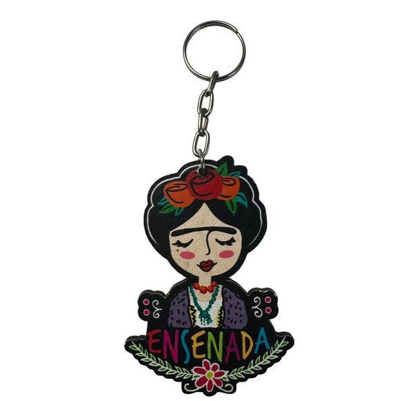 Accessories | Ensenada Mexico Frida Kahlo Wooden Keyring Keychain Doll ...